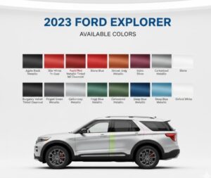 All 2023 Ford Explorer Colors Chart: Exterior & Interior