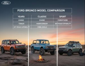 Ford Bronco Model Comparison Chart 2026: Badlands Vs Raptor