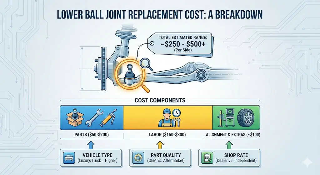 Ford Lower Ball Joint Replacement Costs - Full Guide In 2026