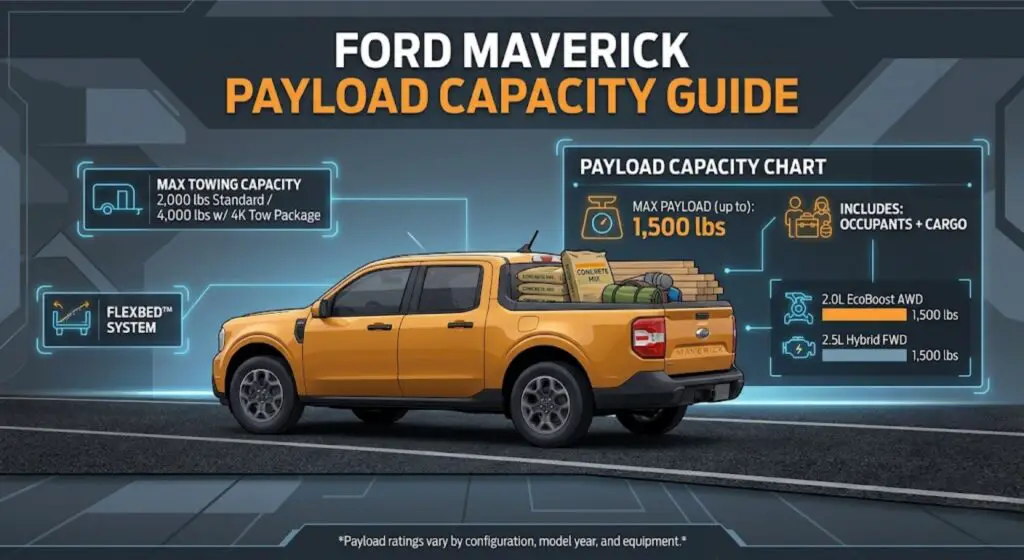 Ford Maverick Payload Capacity Chart In (2022–2026)