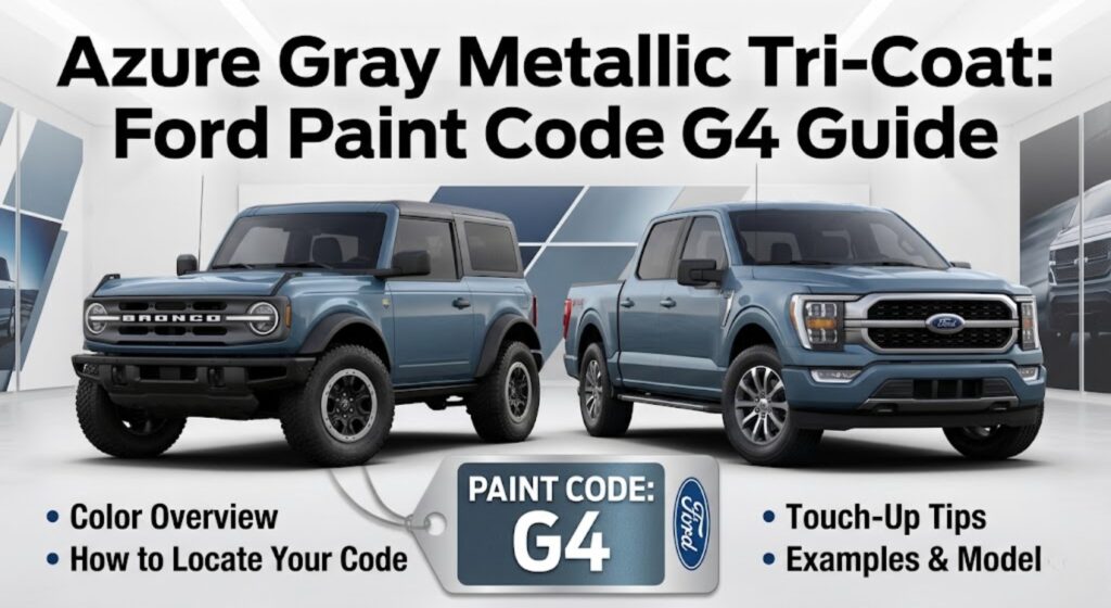 Azure Gray Metallic Tri-Coat: Ford Paint Code G4 Guide 2026