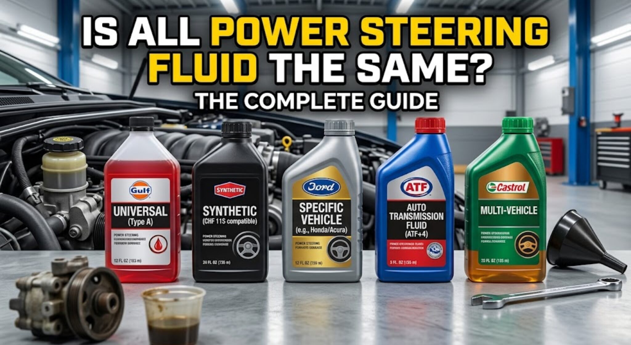 Is Brake Fluid And Power Steering Fluid The Same